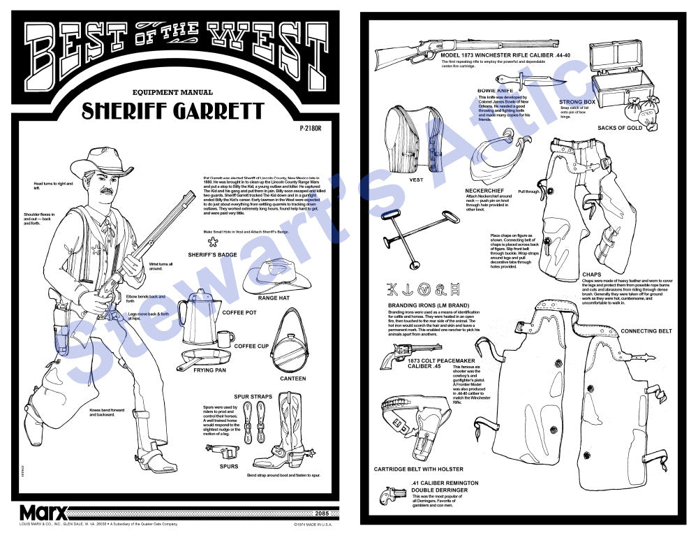 Sheriff Garrett - BOTW Reproduction Equipment Manual – Stewart's Attic